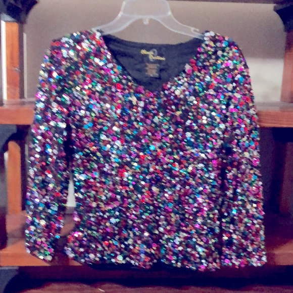 Classic Creations | Tops | Vintage Sequins Multi Colored Top | Poshmark